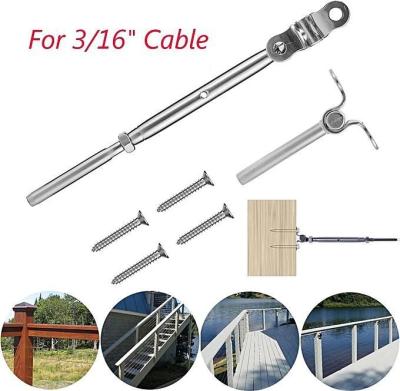 中国 Cable Railing Protective Sleeve Cable Railing Turnbuckles With Jaw Hand Swage Deck Railing System 販売のため
