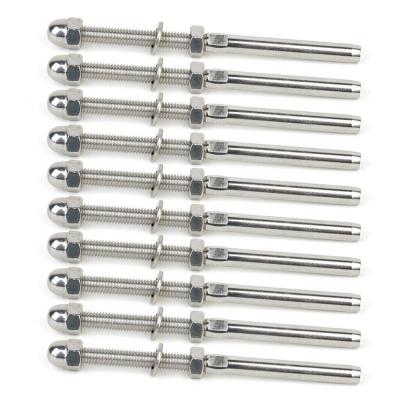 Cina Swage Stud Tensioner 50Pcs Stainless Steel Cable Railing Hardware System Kit For Wood Metal Posts in vendita
