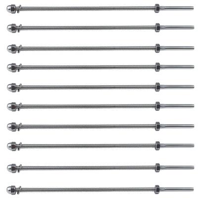 Cina Swage Stud Tensioner 50Pcs Stainless Steel Cable Railing Hardware System Kit For Wood Metal Posts in vendita