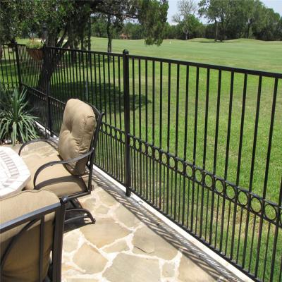 Cina Welded Galvanized Black Powder Coating Wrought Iron Fence Iron Rustproof Garden Composite Fence in vendita