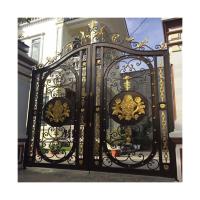 China Hand Made Sliding Wrought Iron Gate Design With Galvanized Sheet for sale
