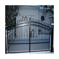 China Hand Made Sliding Wrought Iron Gate Design With Galvanized Sheet for sale