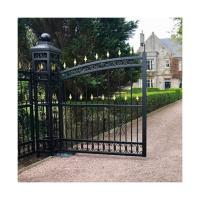 China Hand Made Sliding Wrought Iron Gate Design With Galvanized Sheet for sale