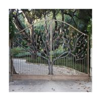 China Security High Quality Galvanized Metal Modern Wrought Iron Gate for sale