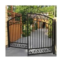 China Security High Quality Galvanized Metal Modern Wrought Iron Gate for sale