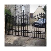 China Security High Quality Galvanized Metal Modern Wrought Iron Gate for sale