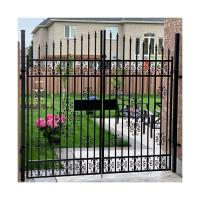 China Security High Quality Galvanized Metal Modern Wrought Iron Gate for sale