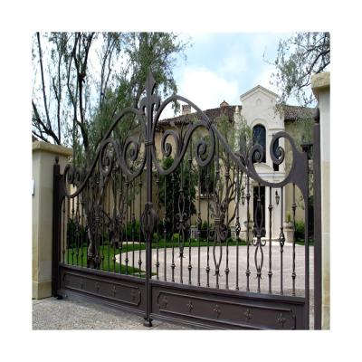 Cina Galvanized Steel Gates Metal Main Entrance Gates Wrought Iron Garden Gate in vendita