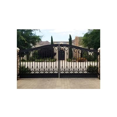 Cina Latest Yard Cheap Powder Coated Metal Front Main Double Swing Galvanized Aluminum Gate Price in vendita
