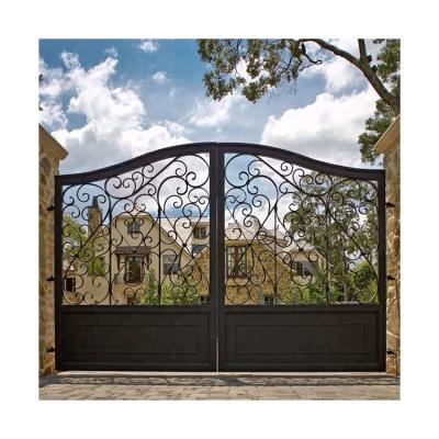 Cina Houses Front Garden Driveway Gate Galvanized Iron Gate Design Modern Wrought Iron Fancy Gates in vendita