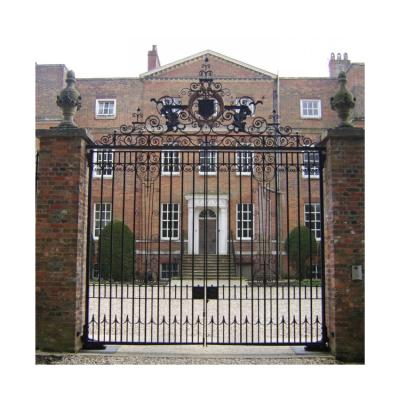 中国 Modern Simple Rust-Proof Cheap Double Exterior Gate Openwork Carved Iron Courtyard Gate For House 販売のため