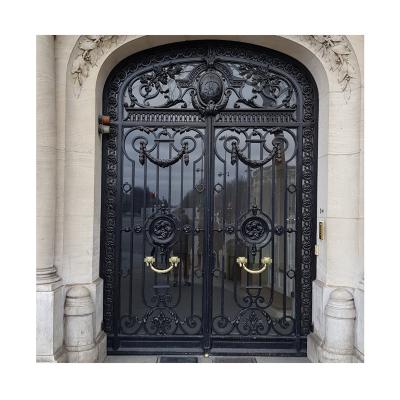 中国 Modern Design Custom Made Wrought Iron Pivot Entry Door With Factory Price For Residential Projects 販売のため