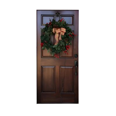 Cina Foshan Factory House Outside Safety Front Main Entrance Doors External Arch Rustic Wrought Iron Pipe Storm Security Door Design in vendita