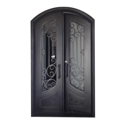 Cina Front Security Wrought Iron Double Door Entry Decorative Arched Entrance in vendita