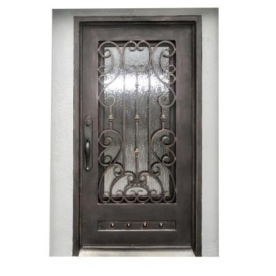 Cina Front Security Wrought Iron Double Door Entry Decorative Arched Entrance in vendita