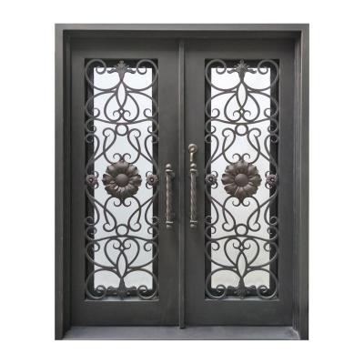Cina Steel Security Wrought Iron Door French Steel Front Entry Door in vendita