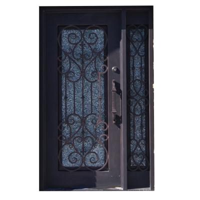 Cina Steel Security Wrought Iron Door French Steel Front Entry Door in vendita