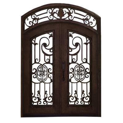 Cina Steel Security Wrought Iron Door French Steel Front Entry Door in vendita