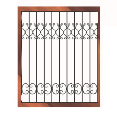 Cina Galvanized Cast Iron Window Custom Made Wrought Iron Steel Fixed Decorative Ornaments Window in vendita