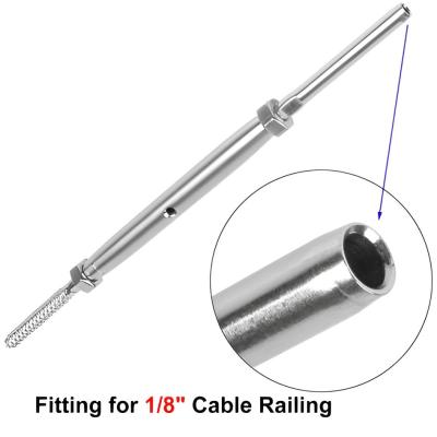 China Stainless Steel Wire Rope Railing Fittings 1/8