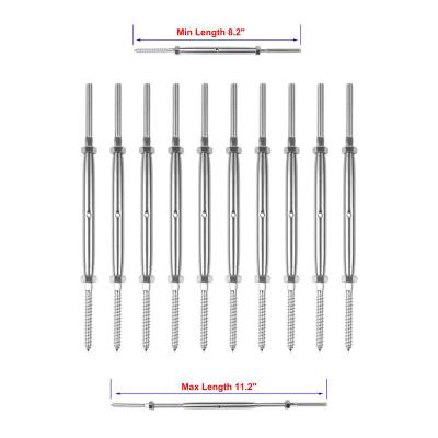 China Stainless Steel Wire Rope Railing Fittings 1/8
