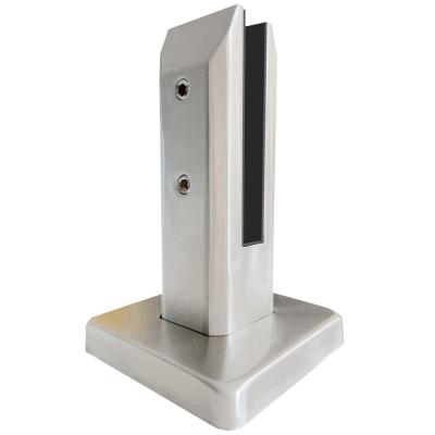 China Frameless Glass Railing Spigots Stainless Steel Square Swimming Pool Spigot zu verkaufen
