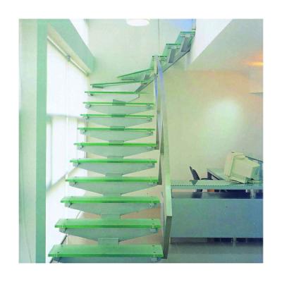 Cina Glass railing stair single stringer used glass railing staircase in vendita
