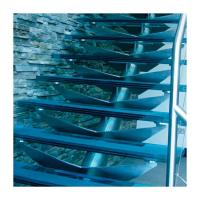 China Plexiglass stairs mono stringer tempered glass step staircase for sale