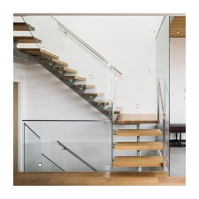中国 Modern stairs u-shaped open and glass railing staircase entryway in Miami 販売のため