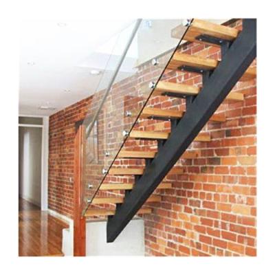 中国 Factory supply engineered wood flooring stairs one beam modern wood straight staircase for house 販売のため