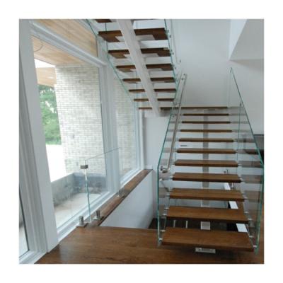 中国 Made in China woode staircase one beam straight stair with wood steps 販売のため