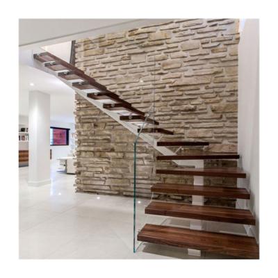 中国 General direct sales wooden stairs for sale mono beam straight floating stairs wood 販売のため
