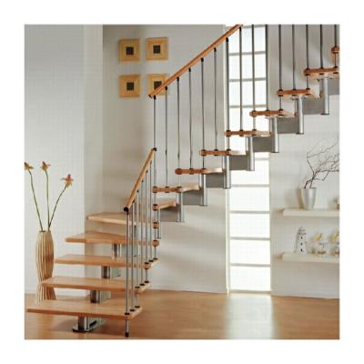 Cina Factory sale wood step ladders one beam straight stairway with wood steps in vendita