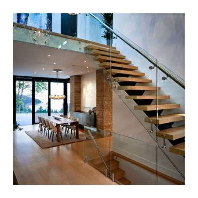 Cina Factory sale wood step ladders one beam straight stairway with wood steps in vendita