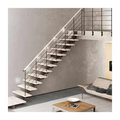 中国 Wholesale agent used indoor solid wood railing stairs mono stringer cheap solid wood staircase straight 販売のため