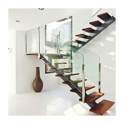 Cina Villa rubber wood stairs single stringer how to fit a straight flight of stairs in vendita