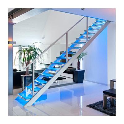 中国 Minecraft the staircase glass stair railing cost house space saving straight staircase 販売のため