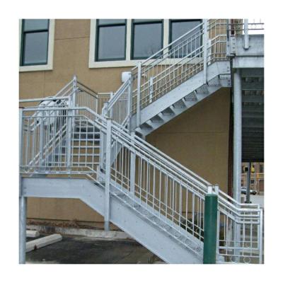 中国 Half landing stairs industrial galvanized steel cast iron stringer support staircase 販売のため