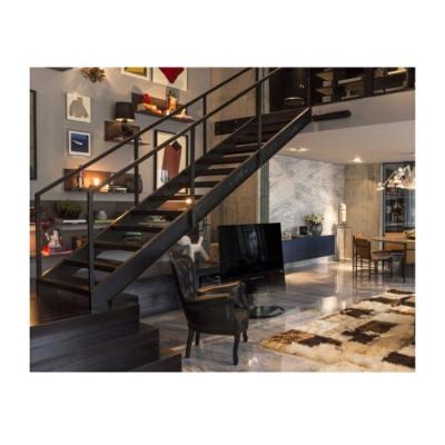 Cina High quality easy installation straight staircase prefabricated modern wood stairs in vendita