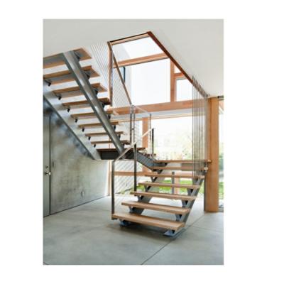 Cina Beautiful shape residential straight staircases how to refinish wood stairs in vendita