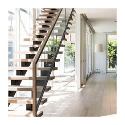 Cina After-sale warranty single stringer straight staircase building wood stairs in vendita