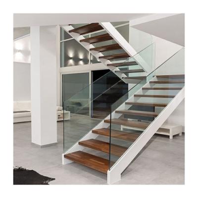 中国 Well made straight stairway design luxury wooden open stairs 販売のため