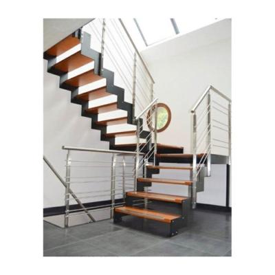 中国 Service-oriented steel stringer straight staircase how to stain wood stairs 販売のため