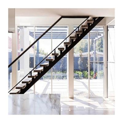 中国 Library staircase design l shape oak wooden stair 販売のため