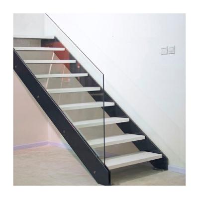 Cina Customized top quality l shaped staircase dimensions frameless wood stair in vendita