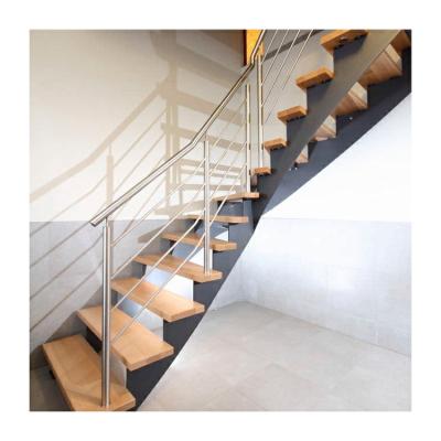 Cina Quality service easy clean long straight stairs how to build wood staircase in vendita