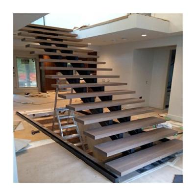 Cina Quality service easy clean long straight stairs how to build wood staircase in vendita