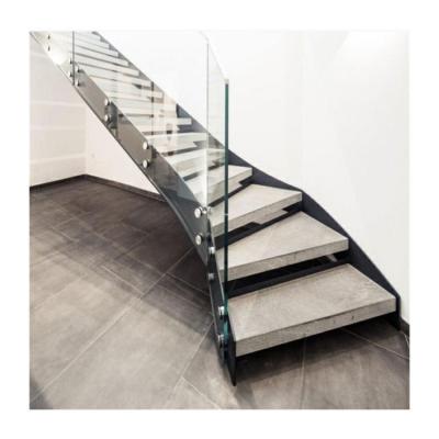 中国 High quality high quality straight stairs carpet wooden step staircase 販売のため