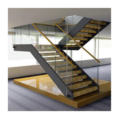 Cina Most selling affordable straight stairs high quality wood tread staircase in vendita