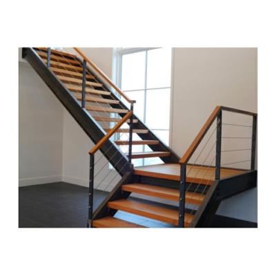 中国 Competitive price time-proof straight stairs how to build wood staircase 販売のため